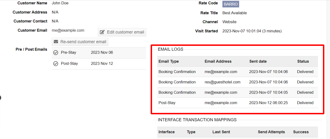 SHR BE-Confirmation Email Delivery in SHR BE