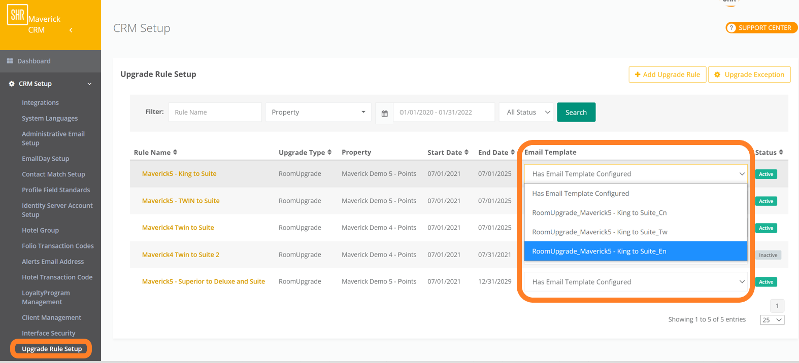 CRM-Upsell Automation - Room Reservation & Add-on