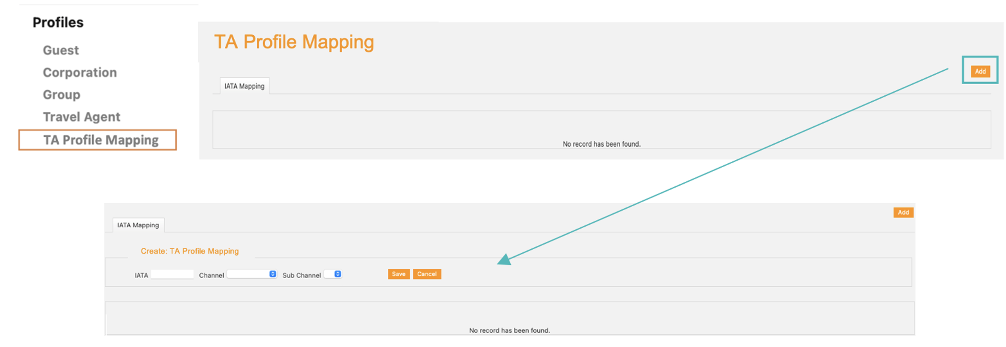 CRS-Travel Agent Profile Channel Mapping Feature