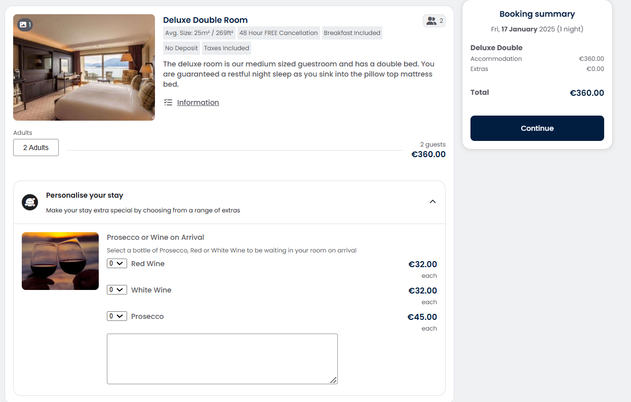 SHR BE-Different Types of Buttons on a Dynamic Package