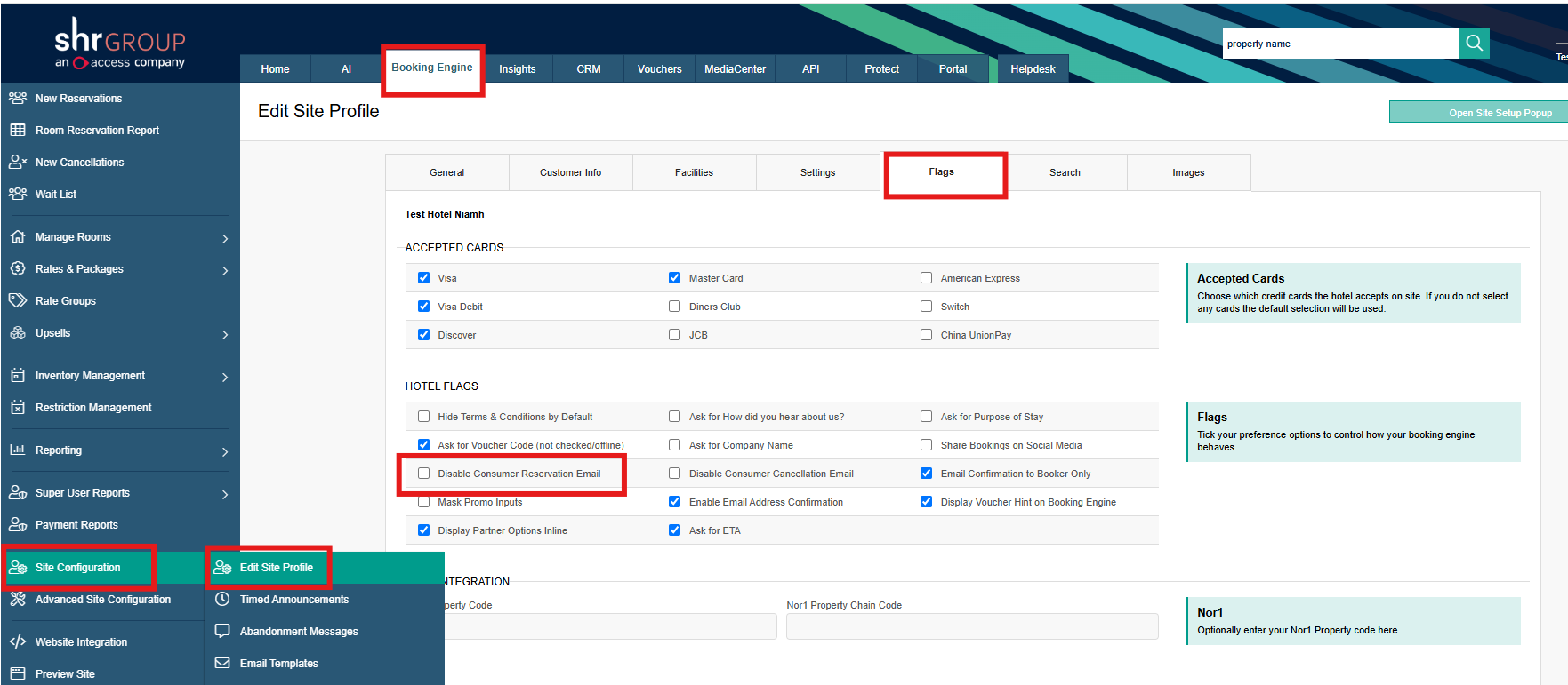 SHR BE-Disabling Confirmation Emails from the Booking Engine to all ...