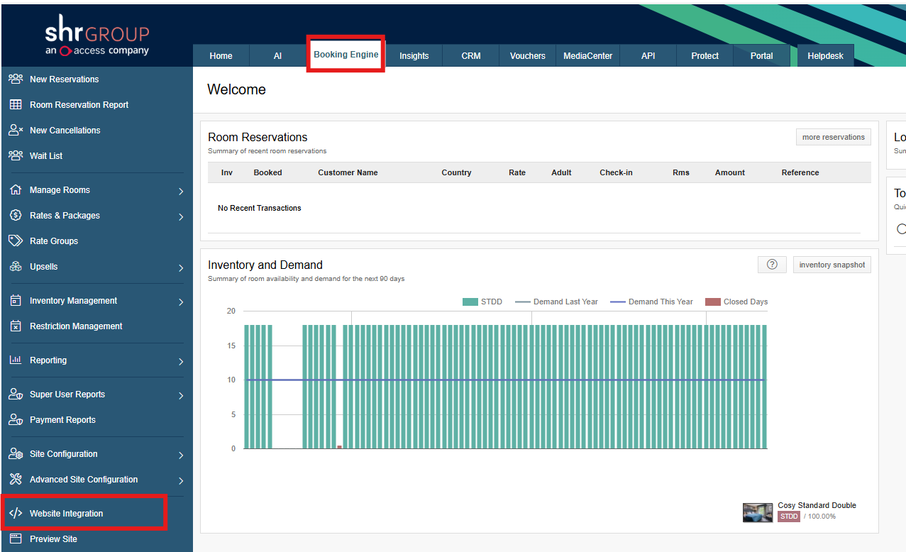 SHR BE-Applying the Quickbook Booking Widget