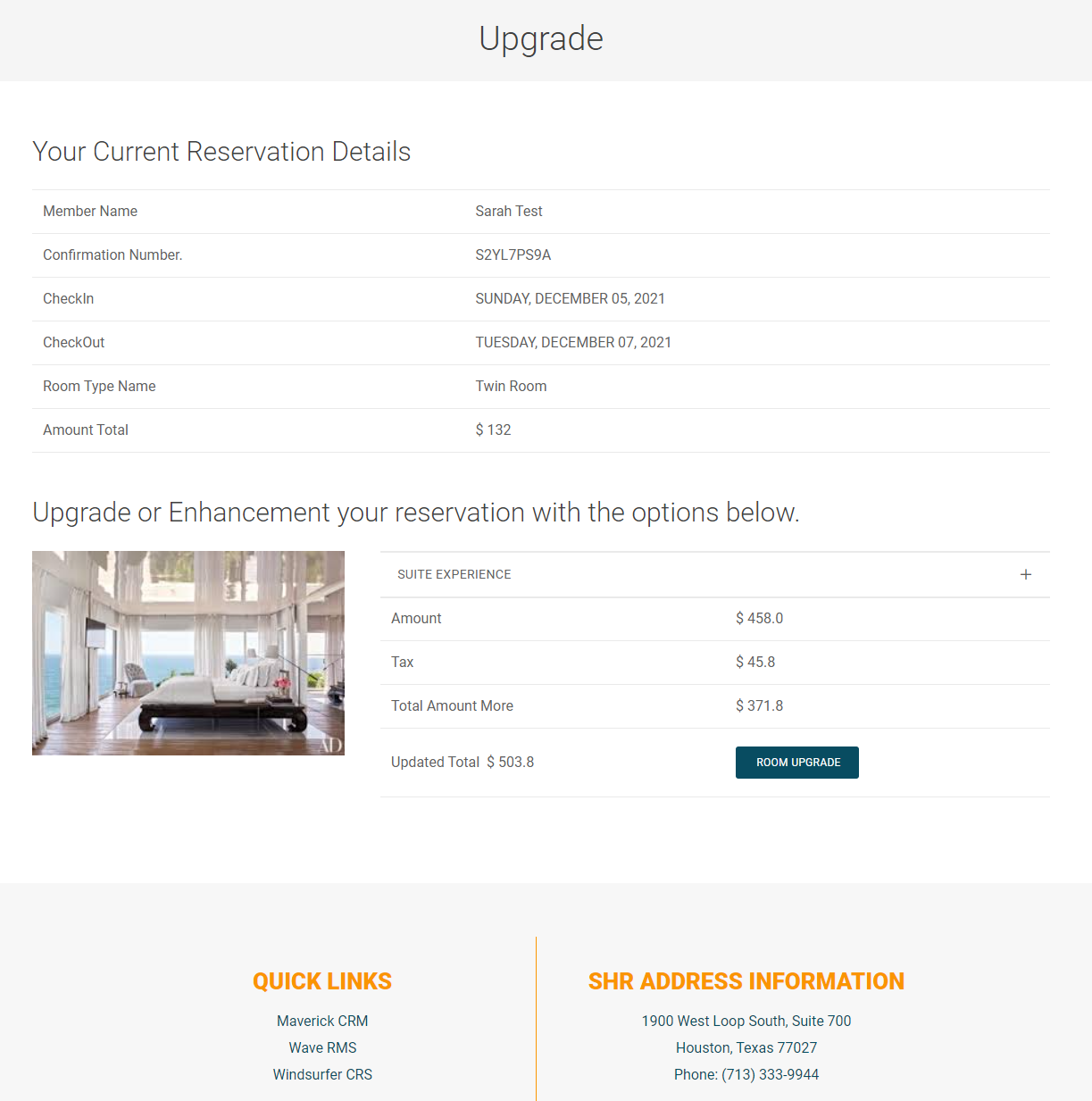 CRM-Upsell Automation - Room Reservation & Add-on