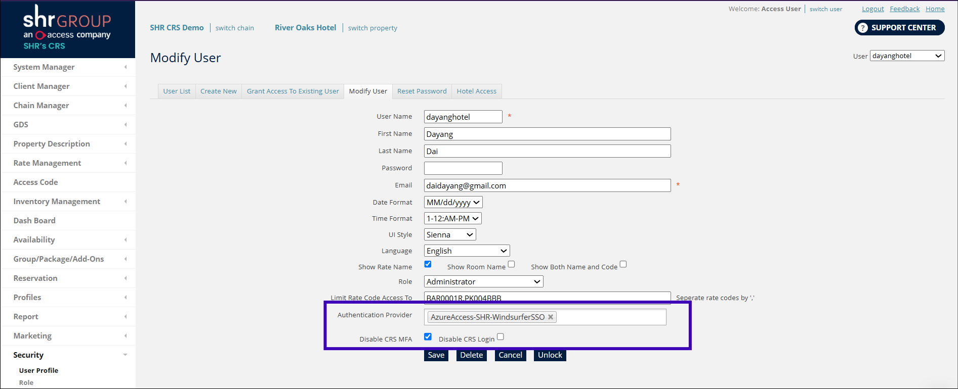 CRS-Single Sign-on - CRS/CRO Users