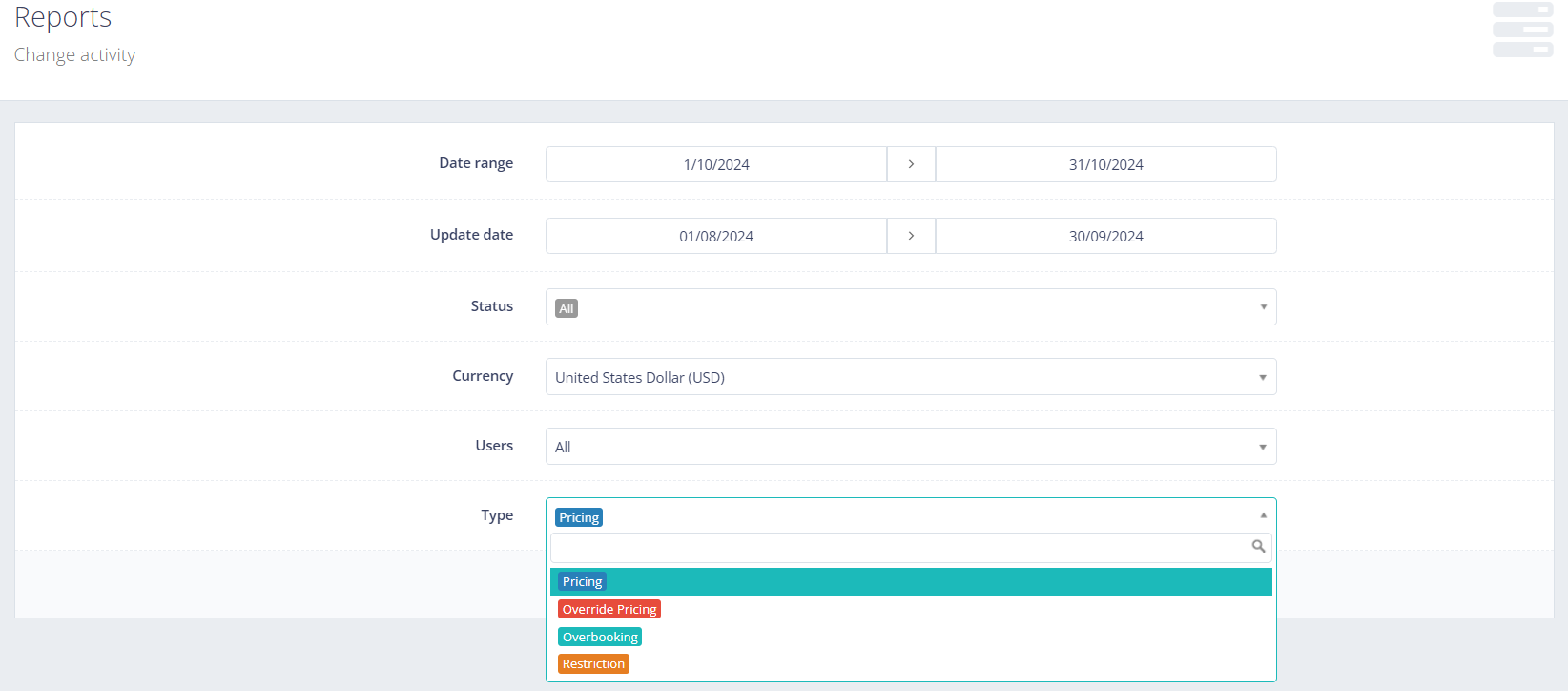 RMS-Data Center > Reports